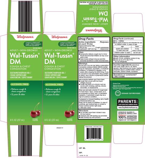 Wal Tussin Dm Solution Walgreen Company