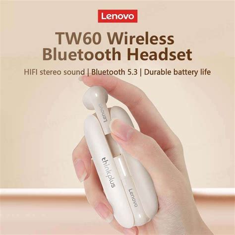 Promo Lenovo Thinkplus Tw60 Tws True Wireless Earbuds Headset Bluetooth 5 3 Garansi Resmi