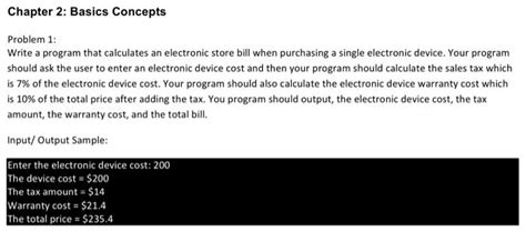 Solved Chapter 2 Basics Concepts Problem 1 Write A Program