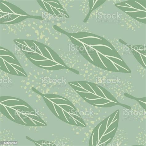 창백한 톤은 임의의 간단한 잎 모양으로 매끄러운 패턴을 만듭니다 스플래시와 회색 배경 장식 인쇄 0명에 대한 스톡 벡터 아트 및 기타 이미지 Istock