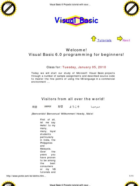 Visual Basic 6 Projects Tutorial With Source Code Pdf Visual Basic