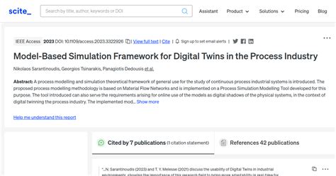 Model Based Simulation Framework For Digital Twins In The Process Industry