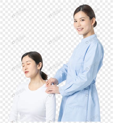 女性肩颈按摩元素素材下载 正版素材401263476 摄图网