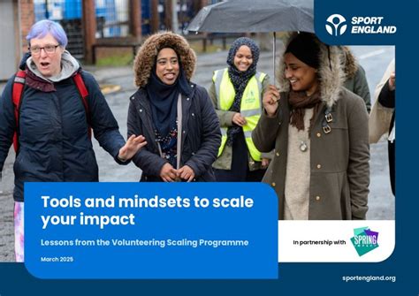 New Learning Paper On Scaling Impact With Sport England Spring Impact Posted On The Topic