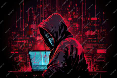 Premium Photo Person In Hood Ai Hacker Generative Ai