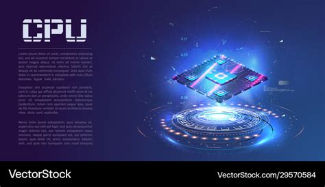 A Futuristic Projection Microchip The Royalty Free Vector