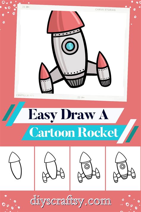 Easy Rocket Drawing Ideas DIYsCraftsy