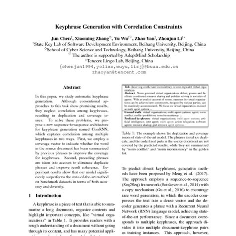 Keyphrase Generation With Correlation Constraints Acl Anthology
