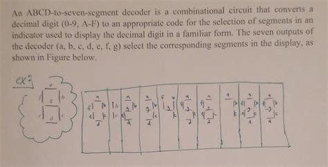 Solved An Abcd To Seven Segment Decoder Is A Combinational