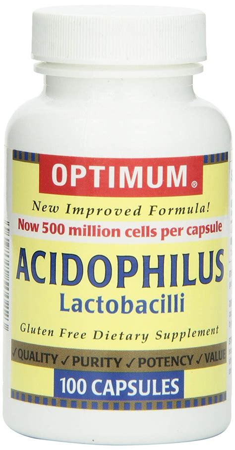 Optimum Probiotics Acidophilus Lactobacilli Capsules For Digestive