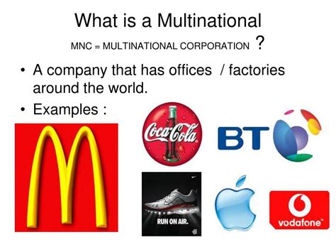 Multinational Corporation Examples