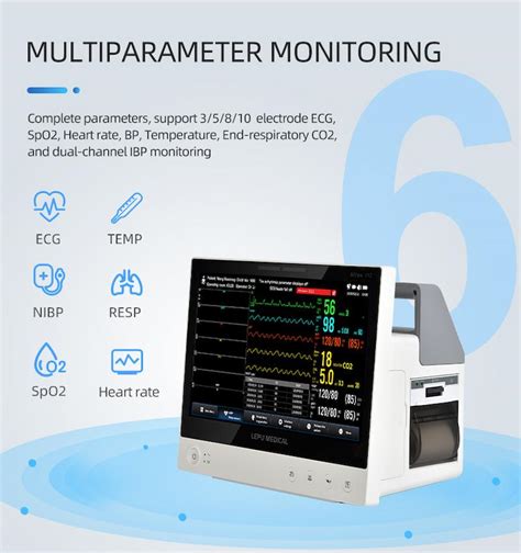 Lepu Creative Aiview V12 Portable Multi Parameter Patient Monitor Devices Manufacturer