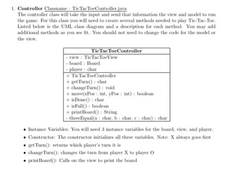 Controller Classname Tictactoecontrollerjava The