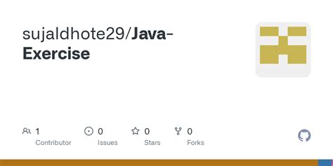 Github Sujaldhote29java Exercise