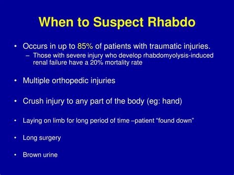 Ppt Crush Injuries And Rhabdomyolysis Dr M Mortazavi Nephrologist