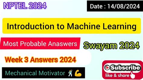 introduction to machine learning week 3 quiz assignment 3 solution