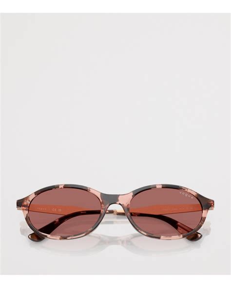 Vogue Oval Sunglasses In Pink Lyst