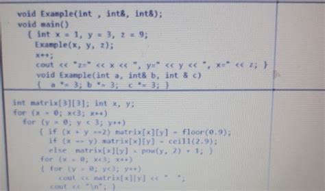 Solved Void Exampleint Intand Intand Void Main Int X