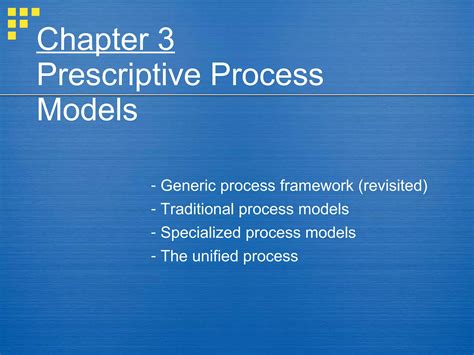 Pressman Ch 3 Prescriptive Process Models Ppt