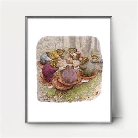 Toad Tea Party Beatrix Potter Print Beatrix Potter Nursery Wall Art