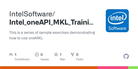 GitHub IntelSoftware Intel OneAPI MKL Training This Is A Series Of Sample Exercises