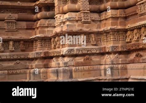 Panels Of Erotic Sculptures Of Loving Couple Mythical Figures On Outer Walls Khajuraho Temple