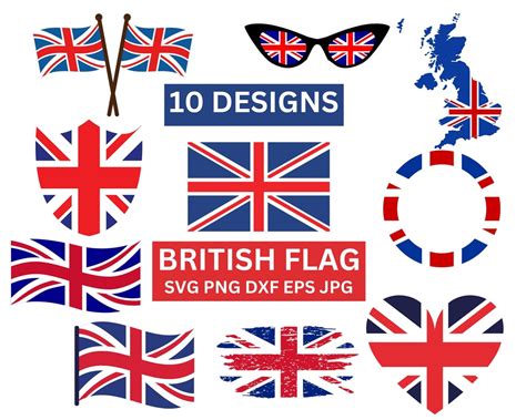 British Flag Svg British Flag Png Vector Files United Kingdom Svg Flag Svg Svg Files For