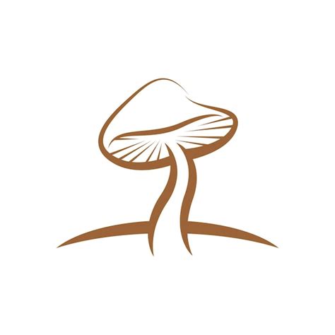 Pilz Symbol Logo Design Premium Vektor