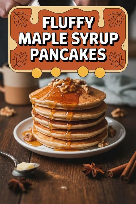 Fluffy Maple Syrup Pancakes For A Cozy Breakfast