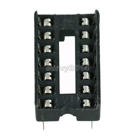 10pcs 14pin Dip Ic Socket Adaptor Solder Type Socket Pitch Dual Wipe