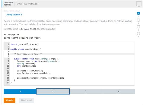 Solved Define A Method Printuserearnings That Takes One