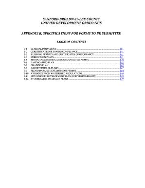 Fillable Online Appendix B Specifications For Forms To Be Submitted City Of Sanford Fax