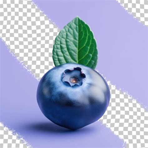 Черника изображена одна на прозрачном фоне Премиум Psd Файл