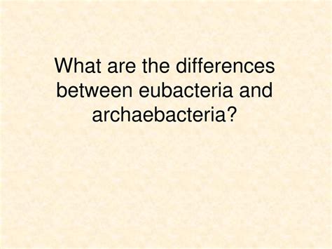 What Are The Differences Between Eubacteria And