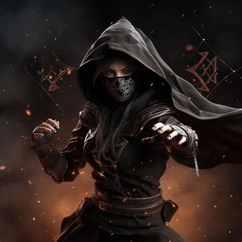 Premium Photo 3d Rendered Image Of A Female Assassin That Is Wearing