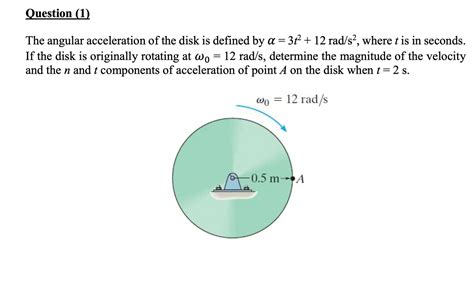 Answered The Angular Acceleration Of The Disk Is Bartleby