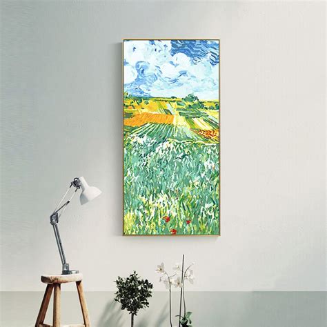 Diy명화그리기 해외 그림 그리기 대형 Diy 명화 유화 캔버스 숫자 색칠 세로 고흐 풍경화 70x140 오늘의집 쇼핑