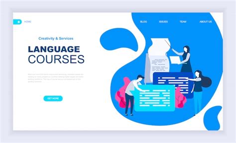 Premium Vector Modern Flat Design Concept Of Language Courses
