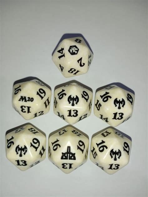 White Mtg 20 Sided Dice Original Spindown Magic The Gathering D20 Life