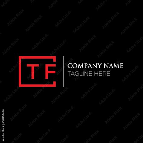 Tf Letter Logo Design On Black Background Tf Creative Initials Letter