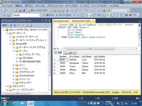 Windows Server 2012 R2 Sql Server 2012 データの参照挿入更新削除 Server World