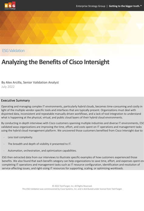 Analyzing The Benefits Of Cisco Intersight C Vision