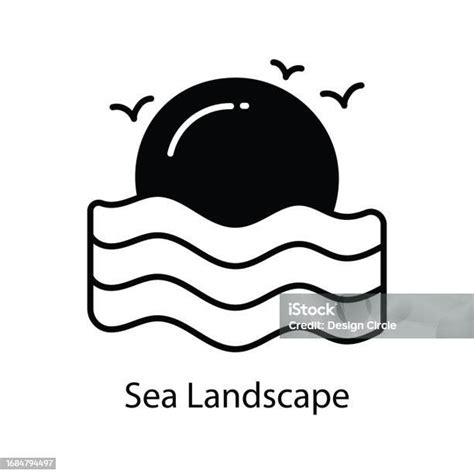 바다 풍경 낙서 아이콘 디자인 그림입니다 흰색 배경에 여행 기호 Eps 10 파일 0명에 대한 스톡 벡터 아트 및 기타 이미지 0명 관광 구름 Istock