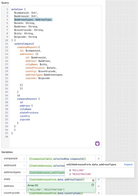 issue submitting forms with via graphql expecting enum instead of