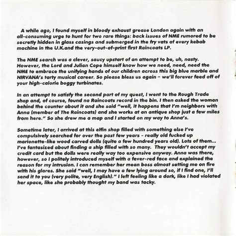 Kurt Cobains Liner Notes For The Nirvana Album Incesticide Album On Imgur