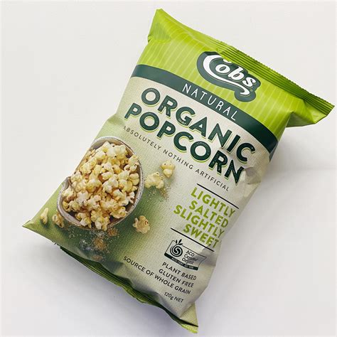Cobs Organic Popcorn Lightly Salted Slightly Sweet 120g Valeries Pantry