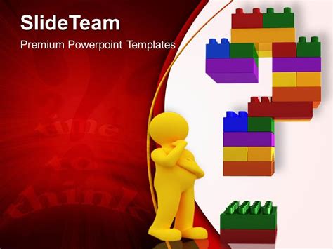 Building Blocks Sets Powerpoint Templates Time To Think Business Success Ppt Slides PowerPoint