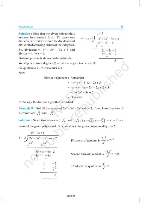 Polynomials Ncert Book Of Class 10 Mathematics
