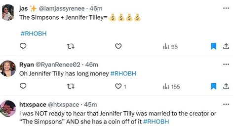 How Much Is Jennifer Tilly Worth Rhobh Fans Go Wild As Her Simpsons Fortune Is Revealed Daily