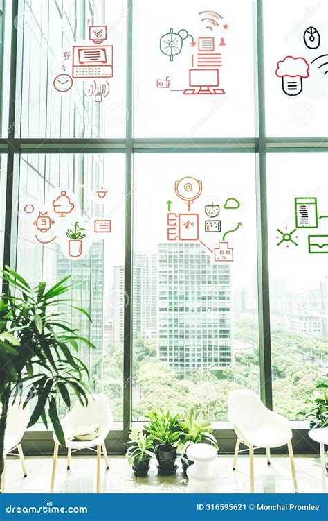 Corporate Office Utilizing Full Scale Smart Technology Integration With Iot Enabled Devices For